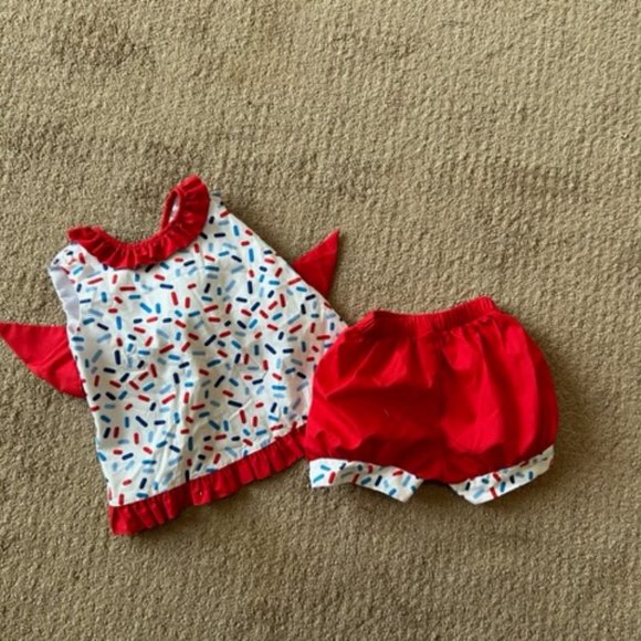 Lulu Bele | Matching Sets | Lulu Bele Red White And Blue Bloomer Set ...